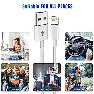 iPhone Charger 3FT, [Apple MFi Certified] Lightning Cable Original 3Pack USB Fast Charging Data Sync Cord Compatible with iPhone 13/12/11 Pro Max/XS MAX/XR/XS/X/8/7/Plus/6S/6/SE/5S（3FT）