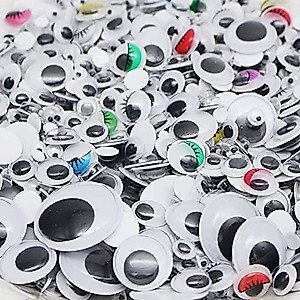 100pcs/50pcs Self-Adhesive Googly Wiggle Eyes DIY Scrapbooking Crafts Projects DIY Dolls Accessories Crafting(Multicolor Mixed 42PCS)