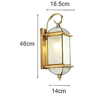 Outdoor Wall Light Fixtures All Bronze European Retro Lighting Outdoor Waterproof E27 Fixed Lamp Exterior Wall Lamp Copper Villa Garden Lamp Home Door Balcony Terrace Wall Light Wall Aisle Door Bracke