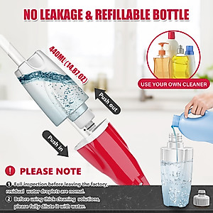 Spray Wet Mops for Hardwood Floor Cleaning - EXEGO Microfiber Dry Dust Spray Mop with Washable Pads fit for Swiffer PowerMop, Wet Jet Mop Flat Floor Mop with Sprayer for Wood Laminate Ceramic Tiles