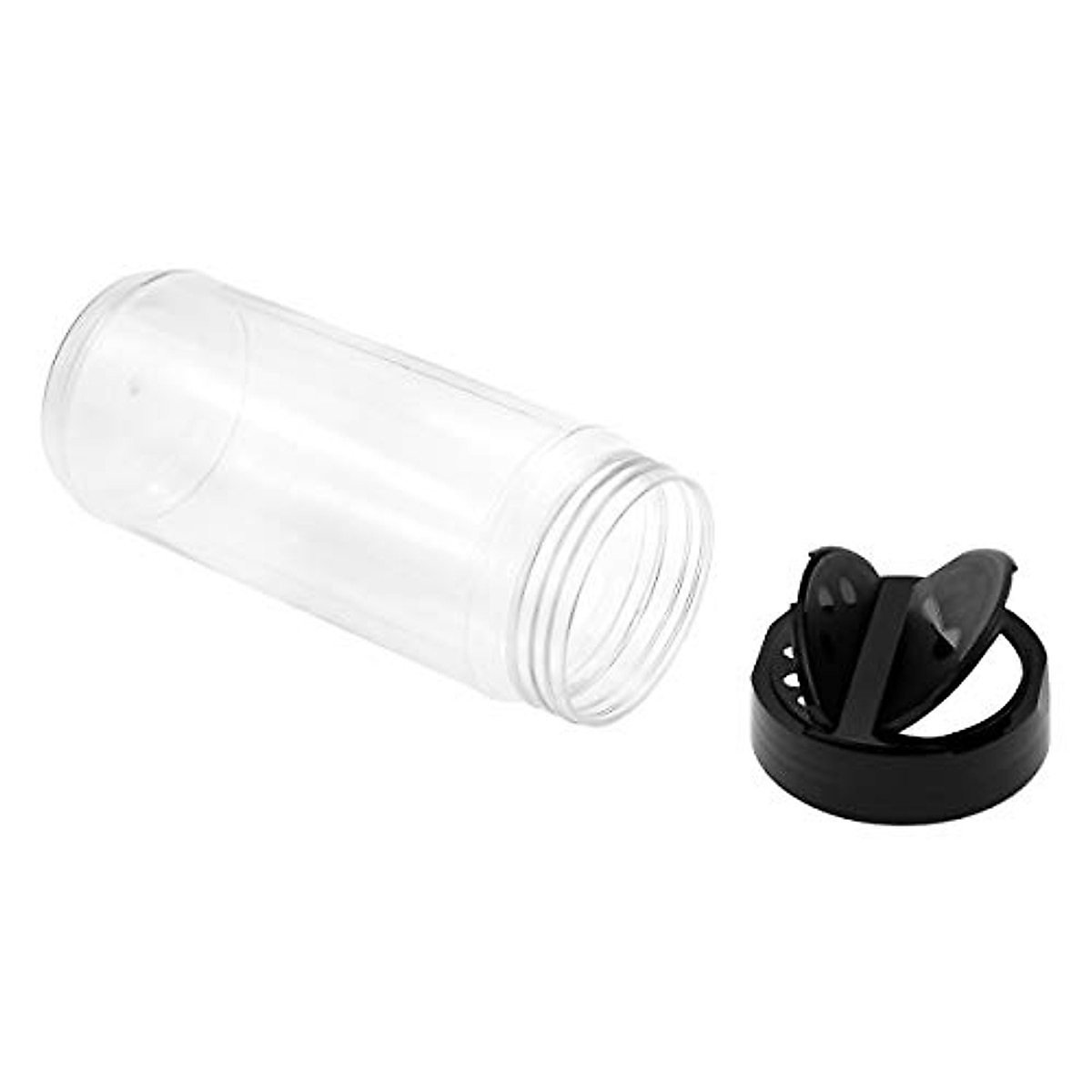 Foraineam 16 Pack 15 oz Plastic Spice Jars Containers Bottles with Black Flip Cap To Pour Or Sifter Shaker, Perfect for Storing Spice, Powders and Herbs