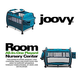 Joovy Room-Playard, Nursery Center, Bassinet, Changing-Table, Turquoise