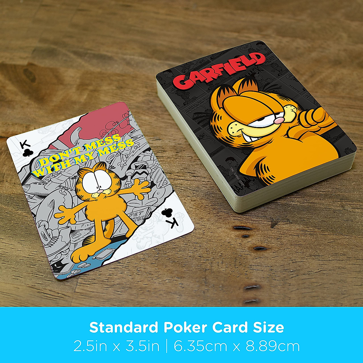 AQUARIUS Garfield Playing Cards - Garfield Themed Deck of Cards for Your Favorite Card Games - Officially Licensed Garfield Merchandise & Collectibles