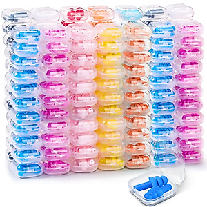 200 Pairs Ear Plugs Bulk for Sleeping Noise Cancelling, Swimming, Shooting, Concerts, Snoring 10 Assorted Colors with Carry Cases Reusable Silicone Earplugs Soft Ear Plugs