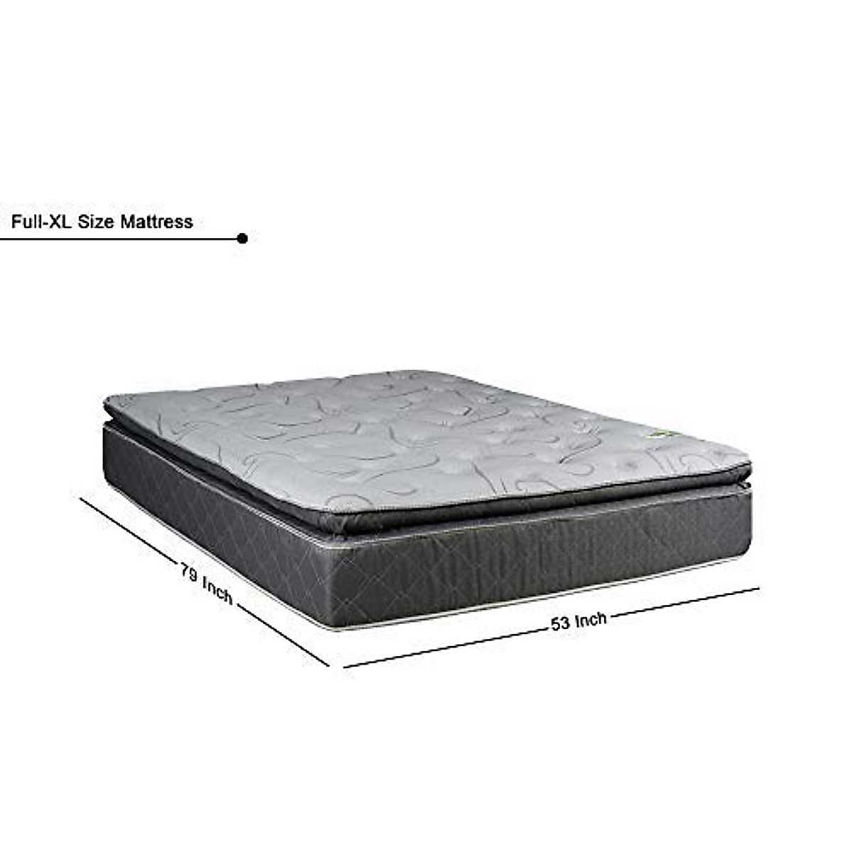 Greaton Medium Plush Foam Encased Hybrid Pillowtop Innerspring Fully Assembled Mattress, Good for The Back, Full XL, Size