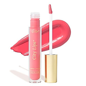 City Beauty City Lips Plumping Lip Gloss Watermelon - High-Shine Gloss for Fuller, Younger-Looking Lips | Hydrating & Smoothing Lip Treatment Hyaluronic Acid