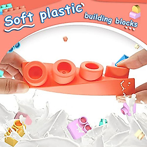 Soft Building Block Sets for Kids Aged 18 months to 6 years old.Top STEM Building Blocks for preschool.Large Construction Block Toys for Toddler to Improve Imagination、Creativity、Hands-on Ability
