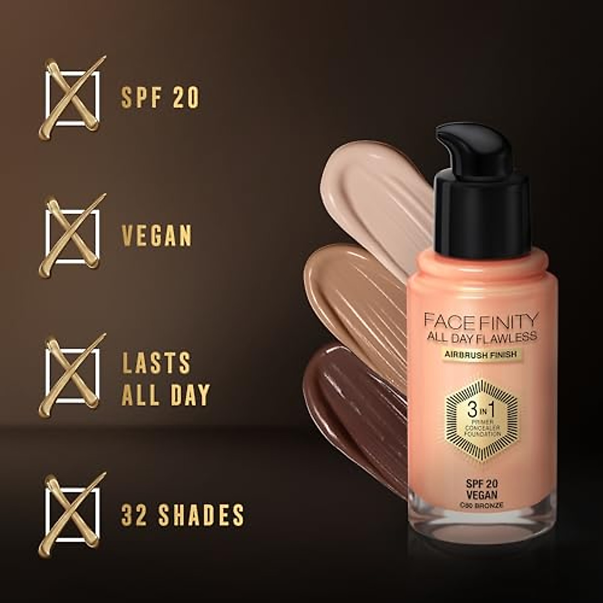 Max Factor Facefinity All Day Flawless 3 In 1 Foundation SPF 20, No. 50 Natural