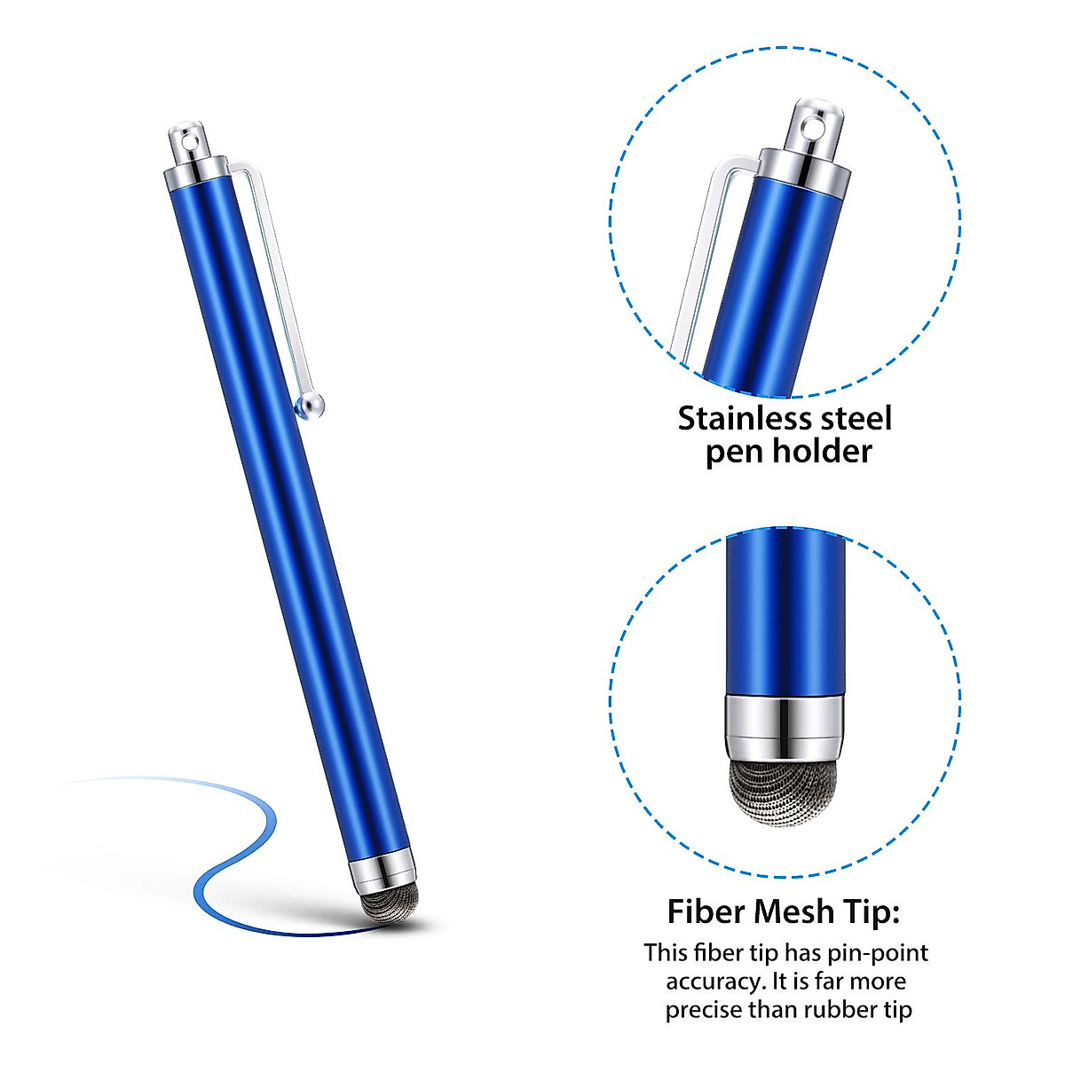 Outus 36 Pieces Stylus Pens Fiber Tip Series Capacitive Stylus Pens for Universal Touch Screen Devices Compatible with iPhone, iPad, Tablet (12 Colors)