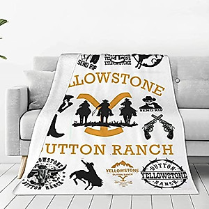 Yellows Throw Blanket for Sofa Couch | Soft Flannel Fleec Warm Cozy Lightweight Microfiber Unisex 50"x40"