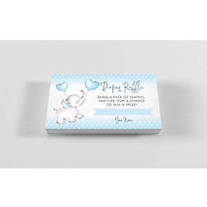 Your Main Event Prints Boy Elephant Baby Shower Invitations, Peanut Baby Shower Invites with Diaper Raffles Cards, Sprinkle, 20 Invites Including Envelopes