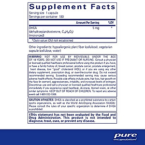 Pure Encapsulations DHEA 5 mg | Supplement for Immune Support, and Hormone Balance* | 180 Capsules