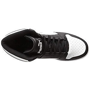 PUMA Mens Rebound Layup Sneaker, PUMA Mens black-PUMA Mens white, 7