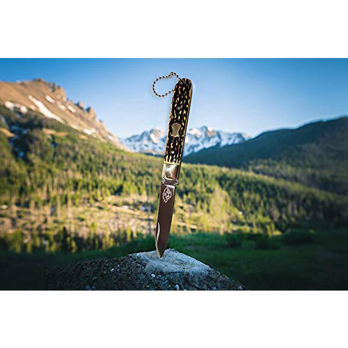 Knife 7.5 Inch 420C Pocket Knife Rose Wooden Handel for Men Folding Knife Outdoors & Sports Hunting Camping Hiking Best EDC Camping Knife