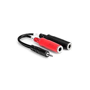 Hosa YMP-137 3.5 mm TRS to Dual 1/4" TSF Stereo Breakout Cable