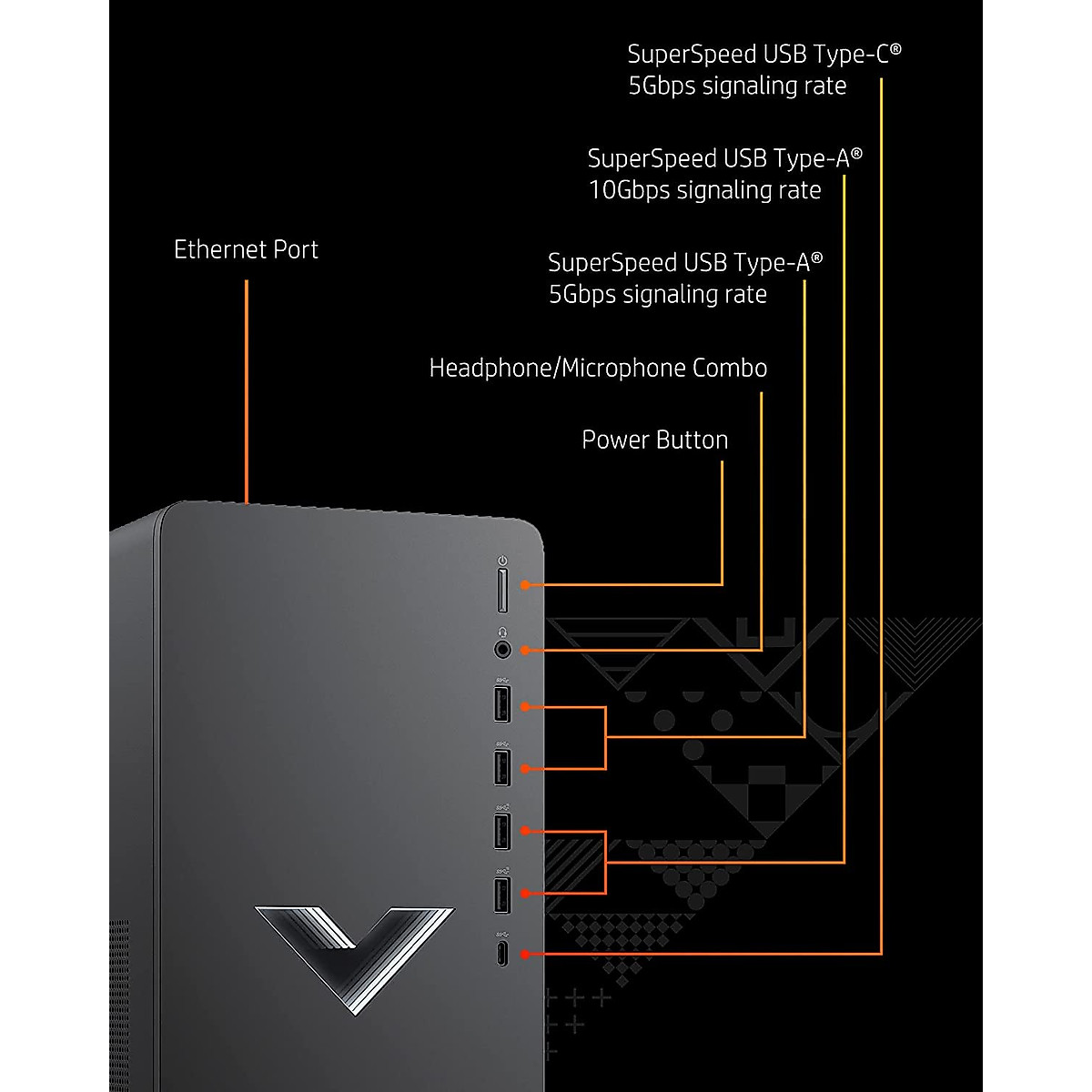 HP Victus 15L Gaming Desktop Computer, Intel Core i7-12700F(Up to 4.9GHz), NVIDIA GeForce RTX 2060 Super, 32GB RAM, 2TB PCIe SSD, WiFi 6, USB-A&C, Windows 11 Home, CUE Accessories
