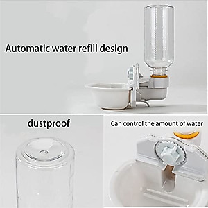 Rabbit Water Bottle,17oz Hanging Water Fountain Automatic Dispenser Water Feeder Bowl Detachable No Leak for Bunny Chinchilla Guinea Pig Hedgehog Hamsters Ferret Small Animal