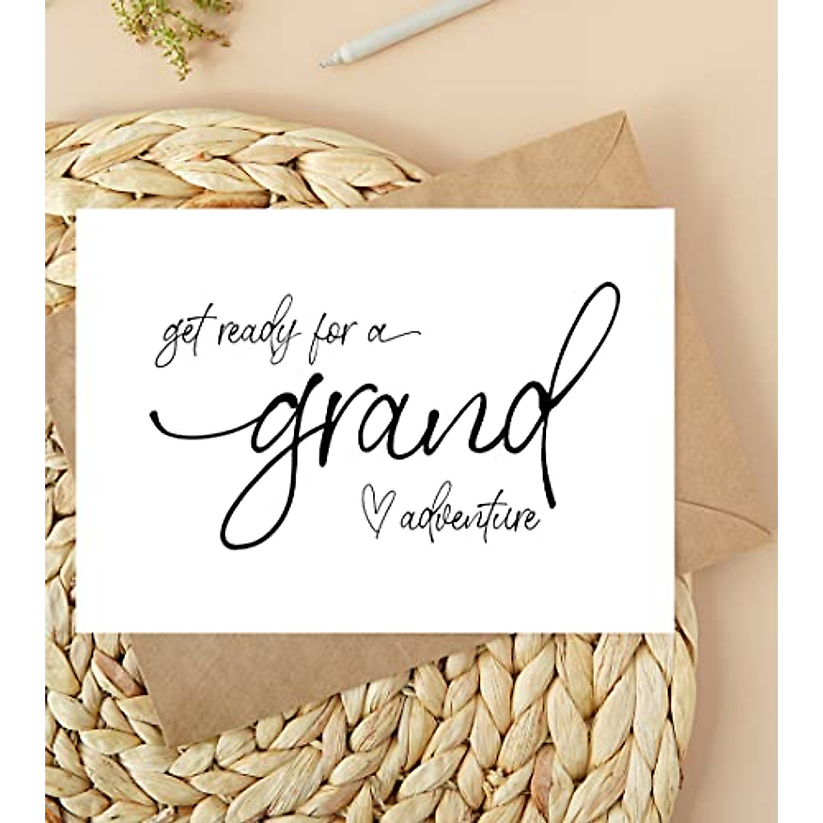 Pregnancy Reveal for Grandparents to be Card, Grand Adventure, Baby Announcements Family, We're Having a Baby Gift for Parents, Mom to Be