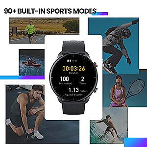 [2022 New Version] Amazfit GTR 2 Smart Watch for Men, Alexa Built-in, with Bluetooth Call & Text, GPS Fitness Tracker, 90 Sports Modes, Blood Oxygen Heart Rate Tracker, for Android iPhone, Black