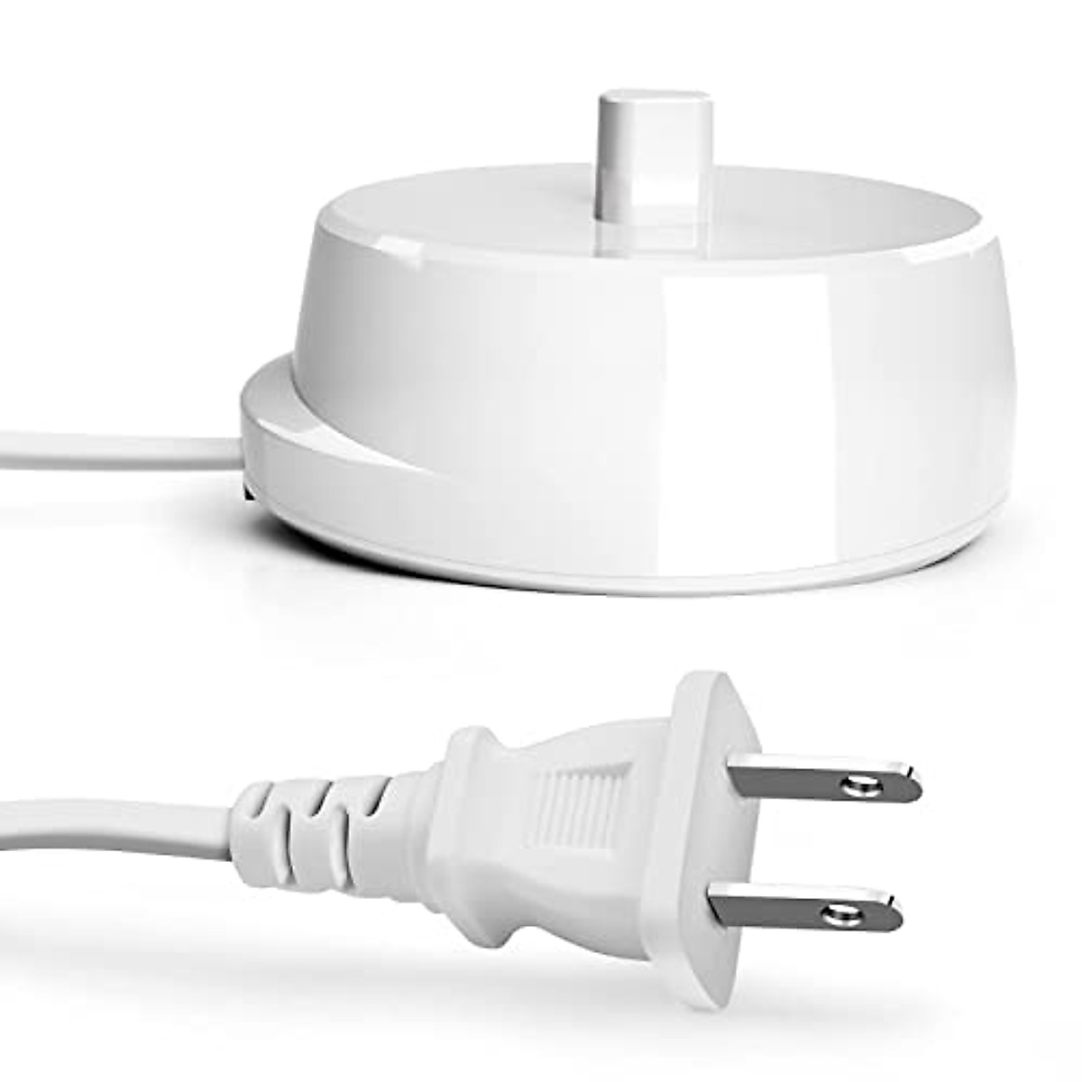 Toothbrush Charger for Oral B, Braun Toothbrush Charger Base Inductive Model 3757 Charger Portable Environmental ABS for Travel Replacement White