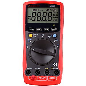 Uni-Trend UT60B Auto ranging Multimeter with Both AC/DC Current @10A ,3 3/4 Digits for Higher accuracy, Capacitance and Frequency Test, Sinometer OEM