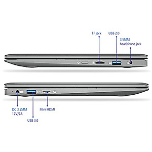jumper Laptop, 11.6" HD Touch Screen Laptop, Flip Ultrabook with Quad-Core Intel Celeron N4100, 4GB DDR4 128GB SSD, Laptops Computer, 2.4/5GHz WiFi, BT4.2, Dual Speakers, USB 3.0(Dark Grey)