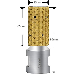YDROWN 7Set 1” Wet Diamond Polishing Drum Wheels 5/8"-11 Thread for Granite Marble Concrete undermount Sink countertop
