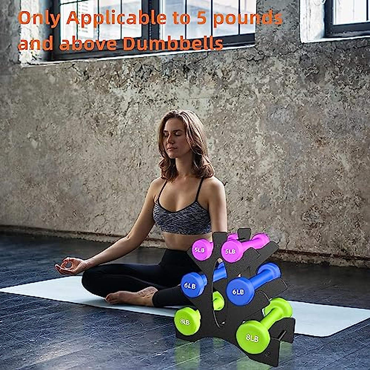OKUGAFIT Dumbbell Rack, Weight Rack for Dumbbells, Dumbbell Rack Stand Only, Metal Weight Rack for Home Gym Exercise (without dumbbells)