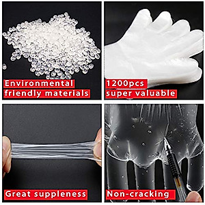 BYMORE 1200 Pcs Disposable Plastic Gloves Bulk, BPA & Latex Free Poly Gloves for Kitchen Food Handling Cooking Cleaning