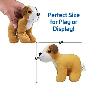 BULK 24 Plush Puppy Dog Stuffed Dog Animal Toys | Variety Pack Made of Soft Plush ● Great as a Party Favor, Gift, or Companion ● Pretend Play for Kids ● Dozen Puppy Assortment (24 Pack)