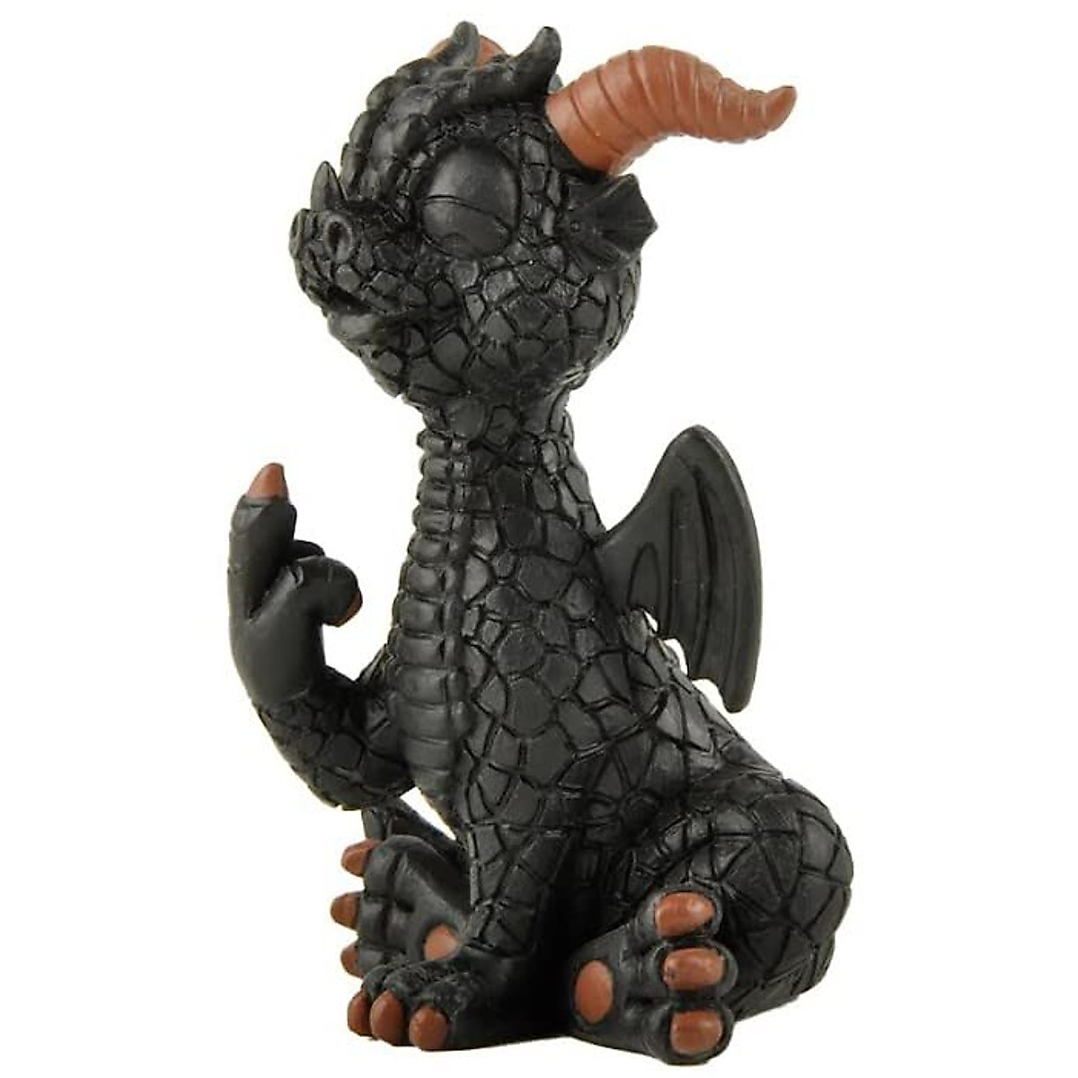 Baby Black Dragon Raising Middle Finger Funny Figurine - Home Décor Art Housewarming Gift, New Home Gift Ideas for Women Men Friends, New Apartment Gift Ideas Decor, Unique Housewarming Gifts