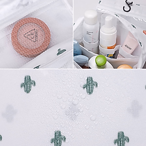 Etercycle Hanging Toiletry Bag for Women, Large Cosmetic Bag Travel Organizer Toiletries bags Makeup Bag with Hook（White）