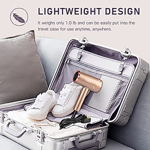 Ionic Hair Dryer, CONFU 1600W Professional Hair Dryer (with Powerful DC Motor) for Hair Care, Powerful Hot/Cool Wind Blow Dryer, 2 Concentrator Nozzles and ALCI Safety Plug for Home Travel Hotel