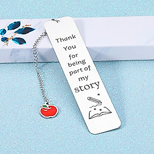 Teacher Appreciation Gifts for Women Men Teacher Appreciation Gifts in Bulk Thank You Gifts for Teachers Thank You for Being Part of My Story Bookmark Gifts from Students Retirement Gifts for Teachers