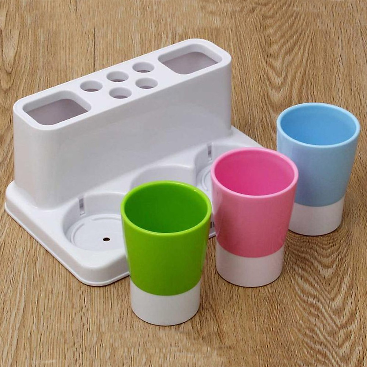 Eslite Toothbrush Toothpaste Holder Stand for Bathroom Storage Organizer