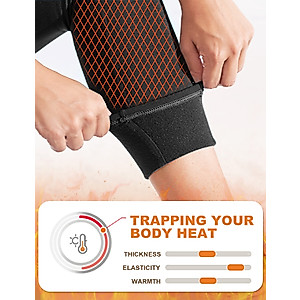 COOTRY Plus Size Fleece Lined Leggings for Women Thermal Underwear Long Johns Base Layer Pajama Bottoms Cold Weather Pants Black 2XL