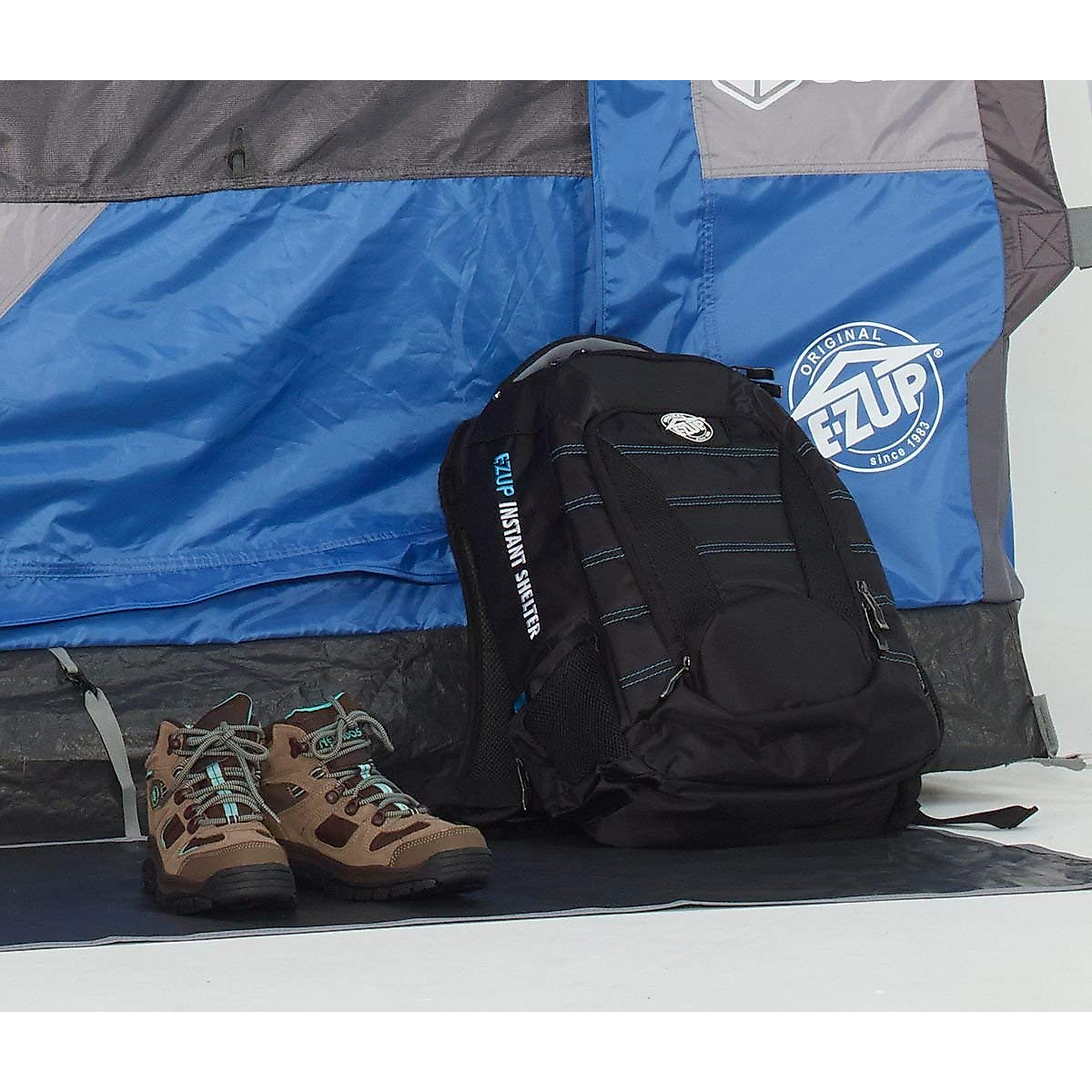 E-Z UP Camping Cube 6.4, Converts 10' Straight Leg Canopy into Camping Tent (CANOPY/SHELTER NOT INCLUDED), Splash