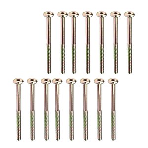 Yinpecly M6x90mm Flat Head Socket Bolts Galvanized Finish Half Threaded Cap Screws Carbon Steel Hex Drive Cap Bolts Colorful 15Pcs
