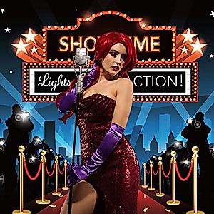 1 Pack Paparazzi Photo Backdrop with Red Carpet Runner for Birthday Party Protagonist Show Props Movie Star Themed Pajamas Party Supplies Awards Ceremony Theme Party Accessory