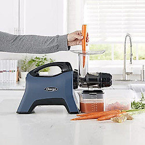 Omega MM1500BL Medical Medium Masticating Juicer, Cold Press Juicer Machine For Celery with Adjustable Dial, 200 W, Blue