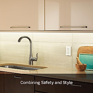 Leviton GFCI Outlet, 20 Amp, Self Test, Tamper-Resistant with LED Indicator Light, Protection from Electric Shock and Electrocution, GFTR2-W, White