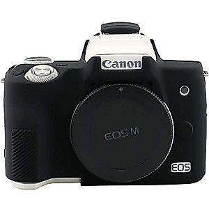 Yisau Case for Canon EOS M50/EOS M50 Mark II, Soft Silicone Skin Housing Protective Cover for Canon EOS M50/M50 Mark II Digital Camera Body (Black)