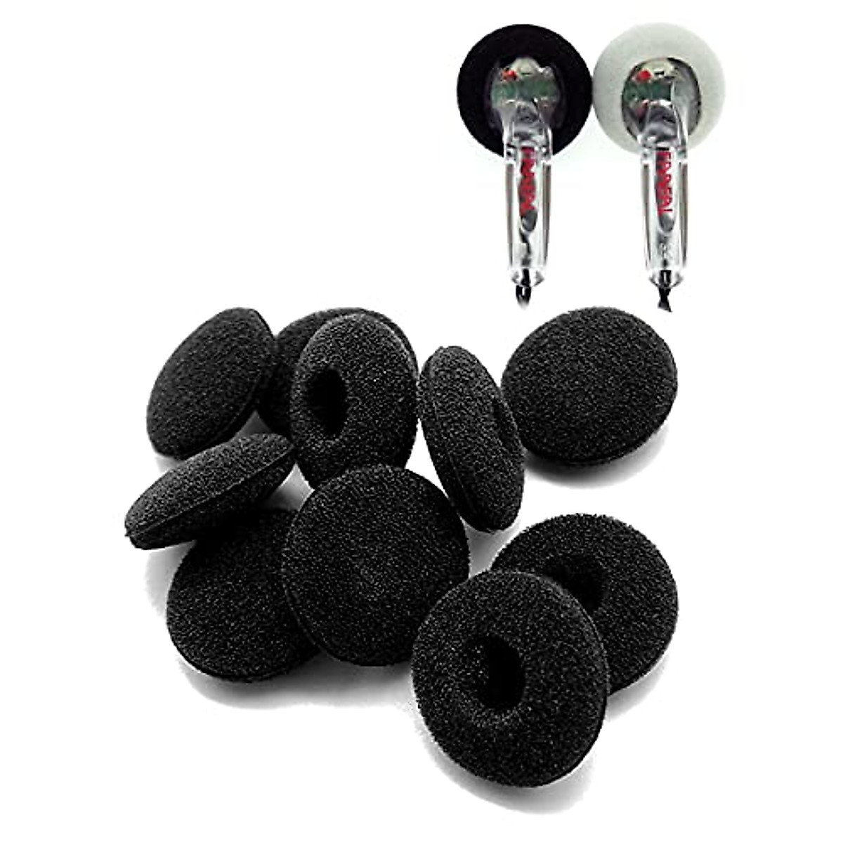 FAAEAL Snow-Lotus 1.0 in Ear Earphones with 15 Pairs Soft Foam Earbuds Eartips,64 Ohm Heavy Bass Flat Head Earbuds with Earphone Pads Replacement Foam for AirPods iPod iPhone Itouch Ipad Headsets