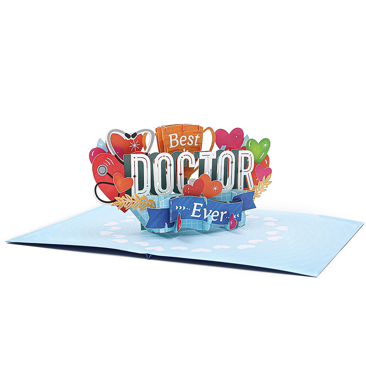 Liif Thank You Doctor 3D Greeting Pop Up Card, Thank You Card For Doctor, Nurse, EMTs, Healthcare Workers, Doctor Appreciation Gifts| With Message Note & Envelop | Size 7 x 5 Inch