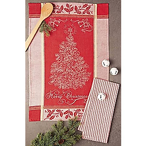 DII Christmas Kitchen Towels Vintage Inspired Holiday Dish Towel Set, 18x28, Holiday Tree, 2 Count