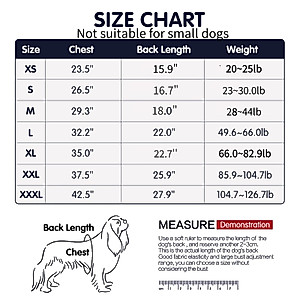 Xqpetlihai Dog Onesie Surgery Recovery Suit for Medium Large Dogs Recovery Shirt for Abdominal Wounds or Skin Diseases Bodysuit Dogs Pajamas(XL,C)