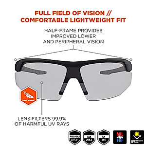 Ergodyne - 59083 Skullerz SKOLL Anti Fog Safety Glasses-Matte Black Frame, Anti-Fog Indoor/Outdoor Lens In/Outdoor Lens