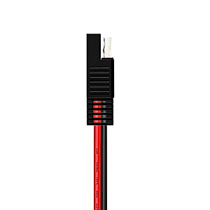 OUOU Solar to SAE Adapter 10 AWG Cable Connector with 1pcs SAE to SAE Polarity Reverse Connectors for RV Panel Solar (Black+Red)