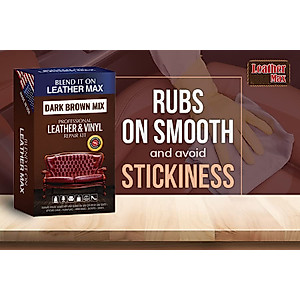 Leather Max Quick Blend Refinish and Repair Kit, Restore, Recolor & Repair / 3 Color Shades to Blend with/Leather Vinyl Bonded (Dark Brown Mix)
