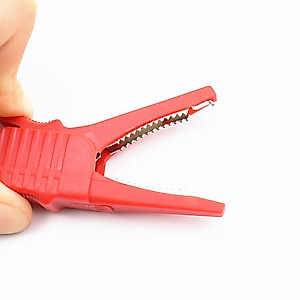 5 Colors 10Pcs 1000V 32A Heavy Duty Full Insulated Automotive Car Battery Alligator Clips Electrical Test Clips with 4mm Banana Jack Socket Terminals for Multimeter Test Leads